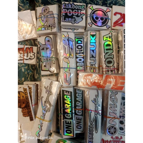 ASSORTED REFLECTORIZED STICKERS HOLOGRAM GOLD DECALS | Shopee Philippines