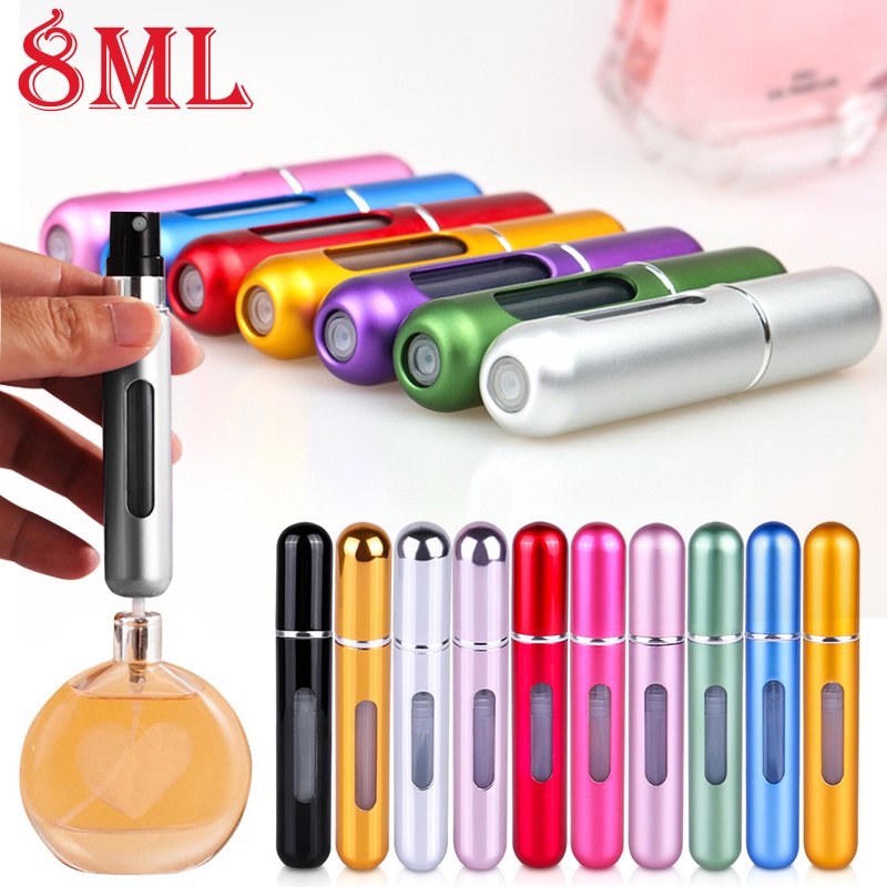 8ML Portable Mini Refillable Perfume Bottle Spray Scent Pump Empty ...