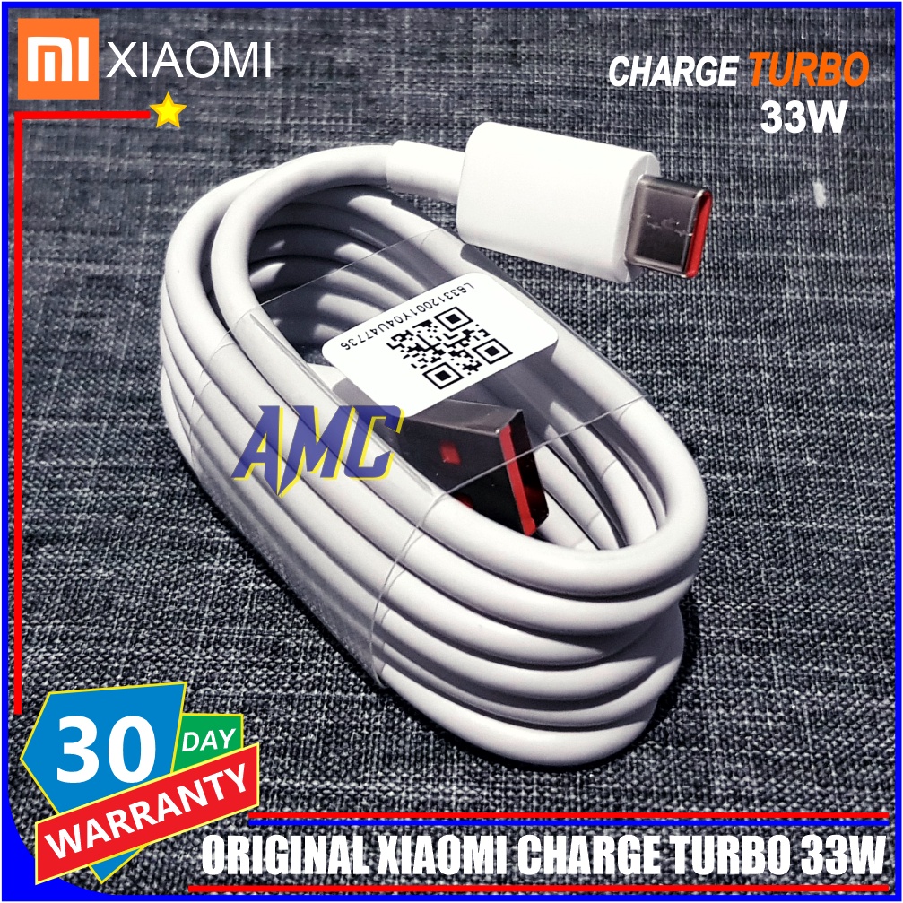 Data Cable Xiaomi Poco F3 Poco X3 GT TURBO CHARGE 100% ORIGINAL Type C ...