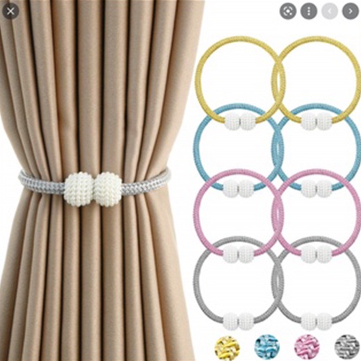 2022 Modern Simple Pearl Beads Tieback Magnet Curtain Buckle Curtain ...