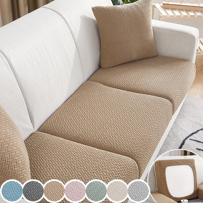 Stripe Jacquard Sofa Seat Cover Thickening Elastic Seat Cover Sectional ...