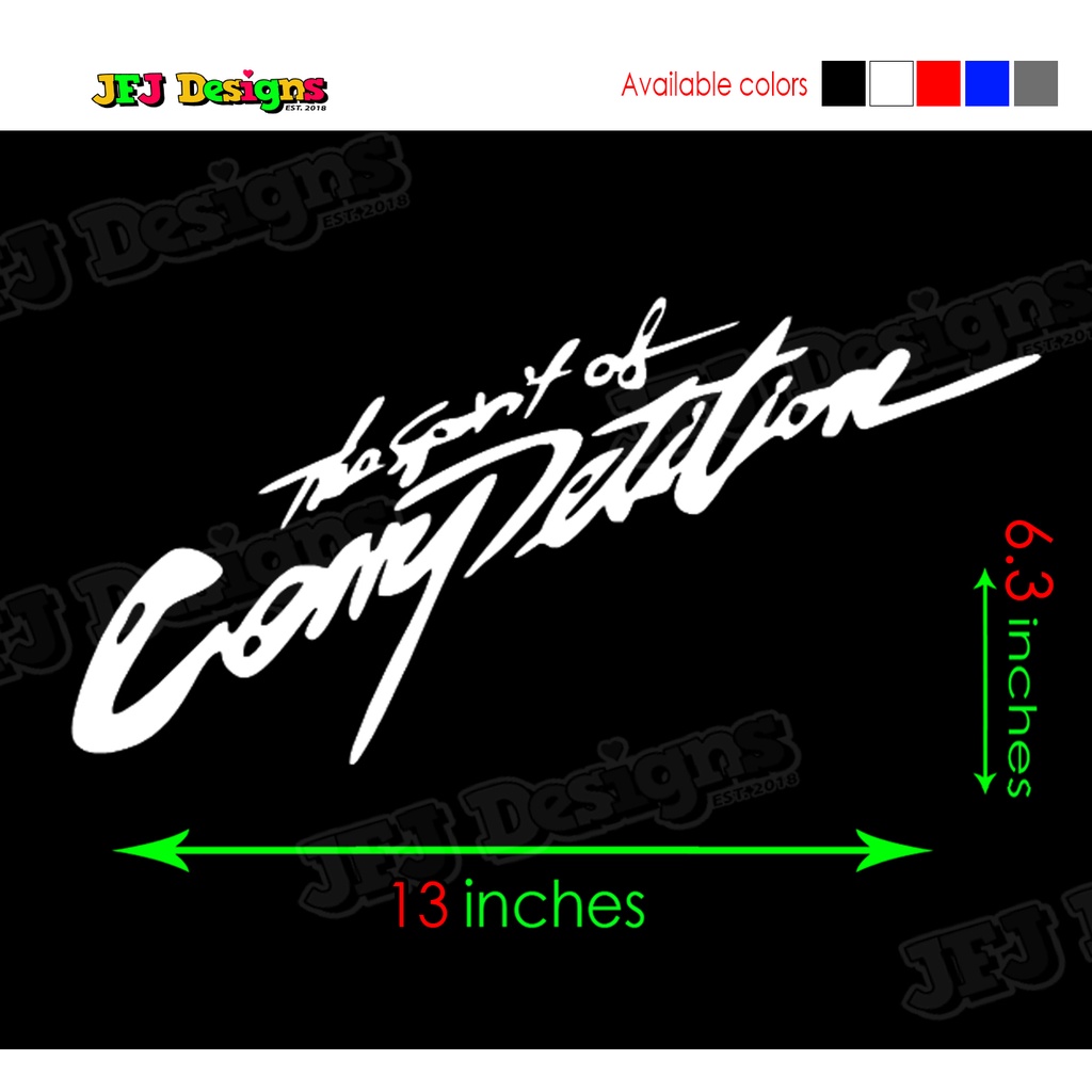 The spirit of competition cutout vinyl sticker | Shopee Philippines