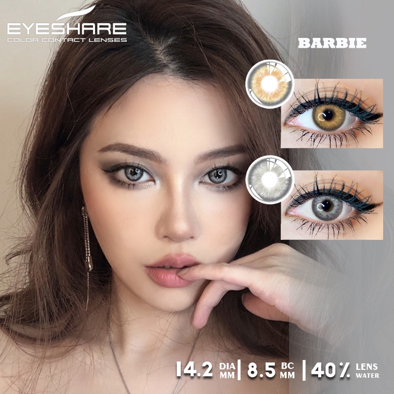 Eyeshare 1 Pair Hybrid Soft Contact Lens,Colorful Flexible Cosmetic ...