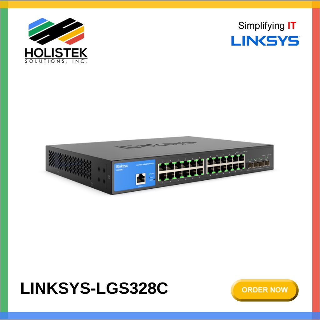 Linksys 24-Port Managed Gigabit Ethernet Switch with 4 10G SFP+ Uplinks ...