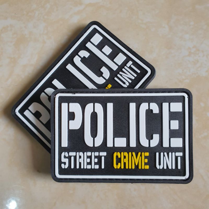 Police street crime unit logo rubber patch - police - police - velcro ...