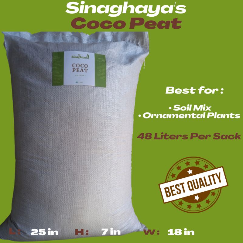 Sinaghaya 48 Liters Coco Peat DRY per Sack for Ornamental Plants and ...