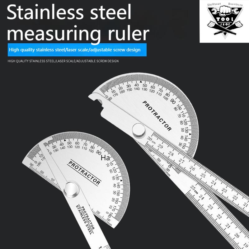 180 degree stainless steel protractor Woodworking angle measuring tool ...