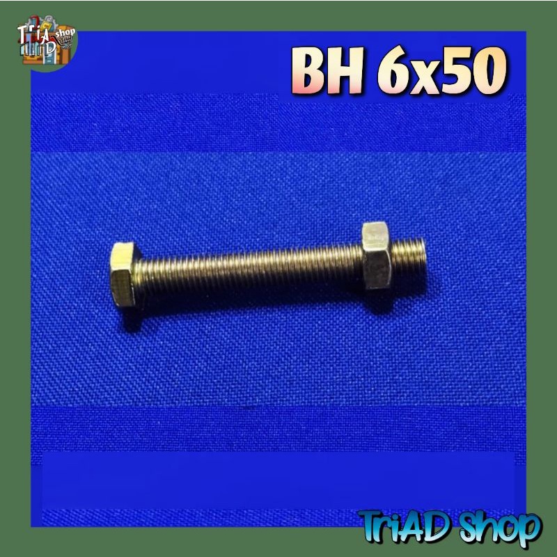 BH Bolt with Nut 6mm Gold Plated | Shopee Philippines