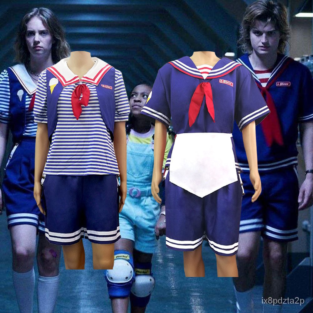 Stranger Things Season 3 Cosplay Costume Robin Steve Harrington Ice ...
