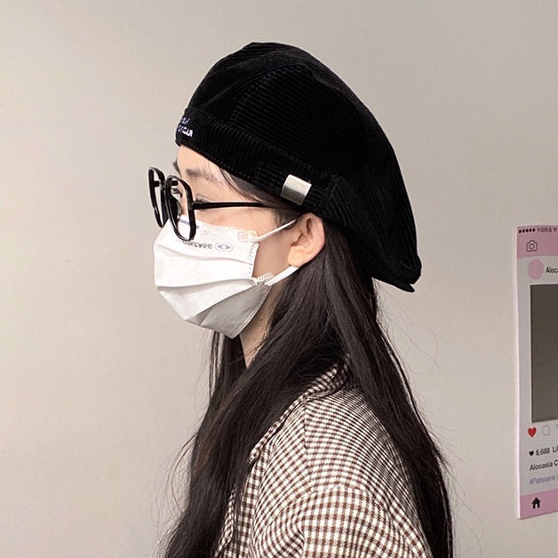 Reverse Wear Corduroy Forward Hat Japanese Vintage Niche Street Beret ...