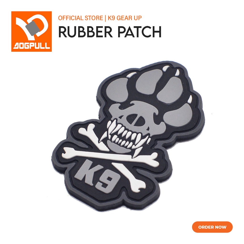 Dogpull PVC Rubberized Patch K9 Skull & Crossbones | Shopee Philippines