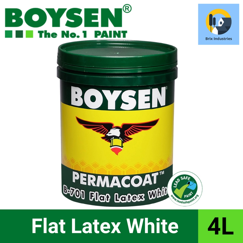 Boysen Permacoat Flat, Semi-Gloss and Gloss Latex White 4 Liters ...