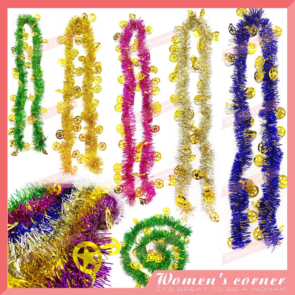 1.6M christmas garland/Tinsel Garlands/decor/ribbon/prop,christmas tree ...