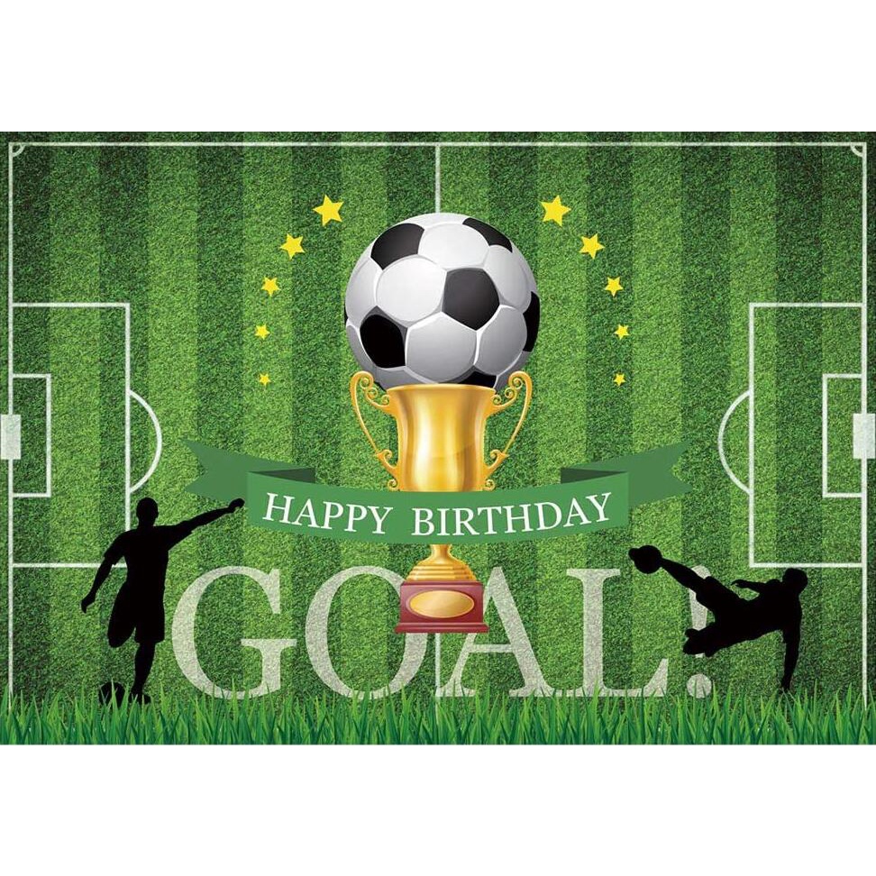 7x5ft Soccer Backdrop for Boys Birthday Party Football Field Score Goal ...