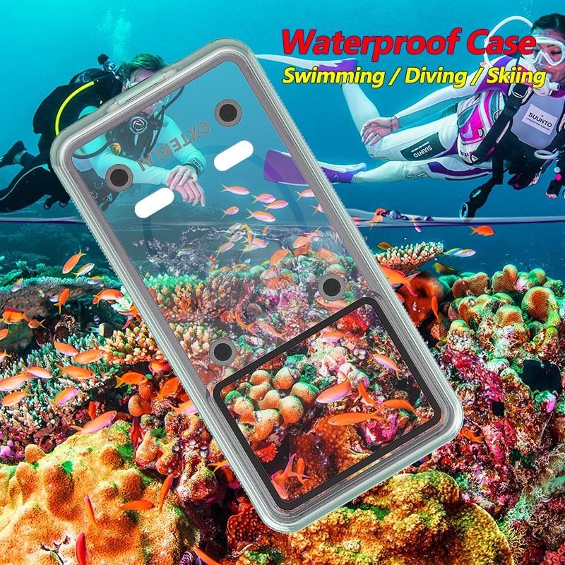 Real Waterproof Phone Case For OPPO Reno 7 7z 8z 8 Pro A57 A77 A96 A15 ...