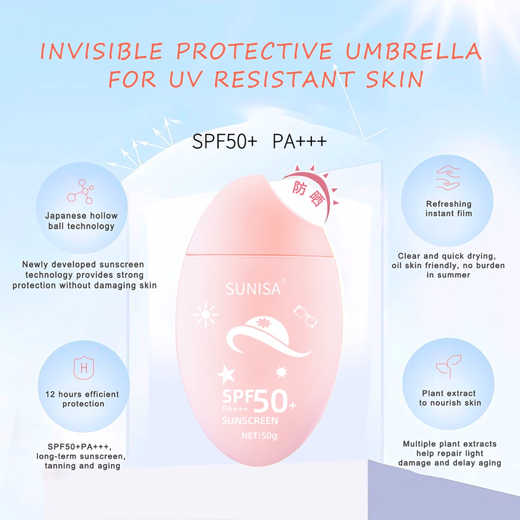 SUNISA Premium Brightening Sunscreen 50grams (Fragrance free) | Shopee ...