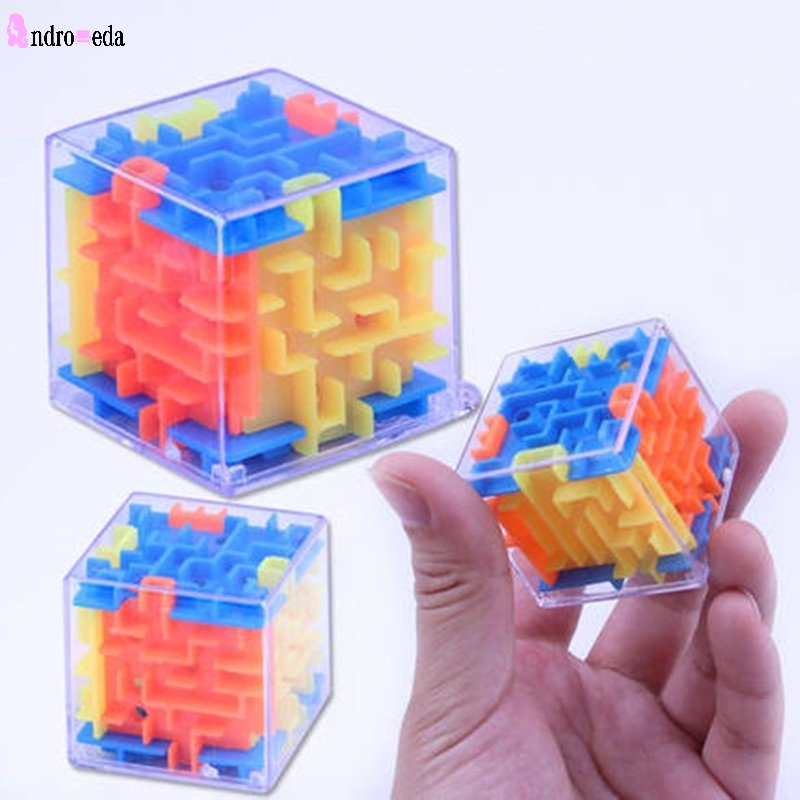 4cm Transparent 3D Maze Magic Cube Labyrinth Unlock Six-sided Puzzle ...