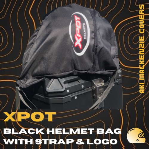 HELMET BAG | XPOT | WITH STRAP & PRINTED LOGO | AKI MACKENZIE COVERS ...