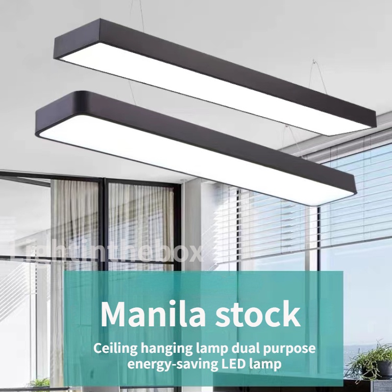 【Ready Stock】2 IN 1 LED Pendant Light White Light Office Light ...