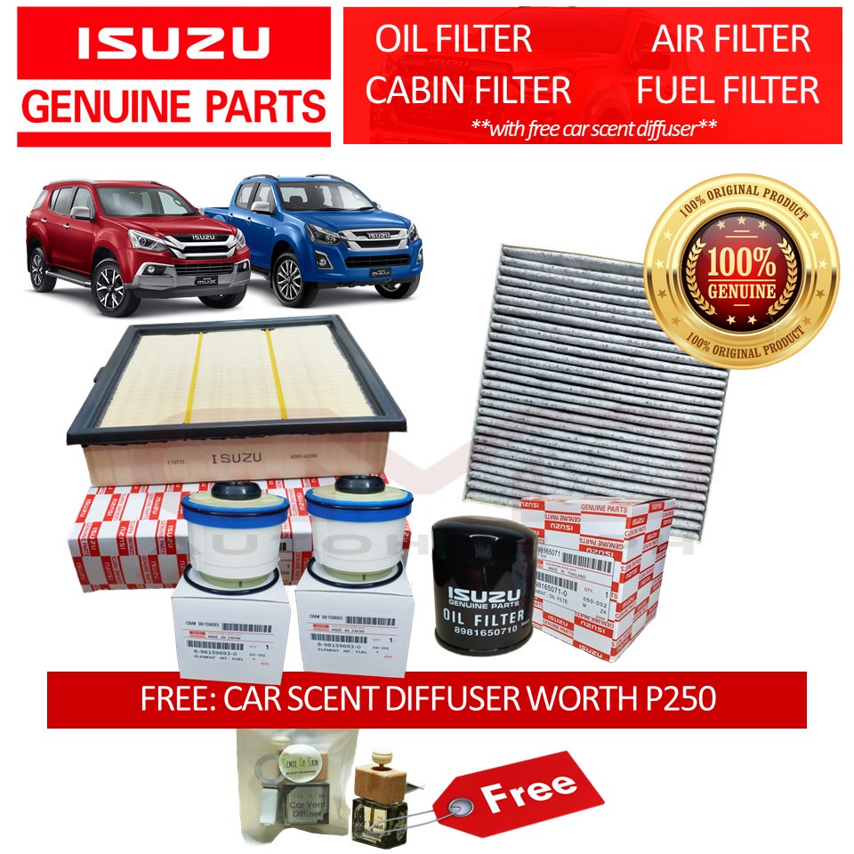 ♂[Full Pms Combo Set] Isuzu Oil Filter, Air Filter, Cabin Filter, Fuel ...