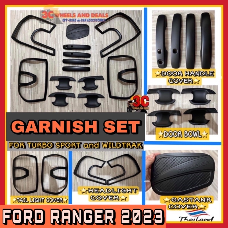 FORD RANGER 2023-2024 GARNISH SET TURBO SPORT/WILDTRAK | Shopee Philippines