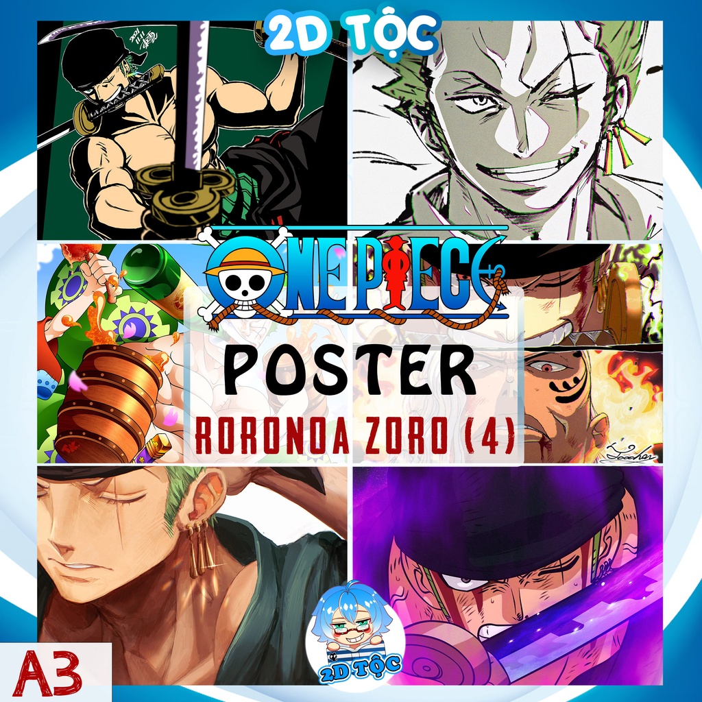 Photo POSTER A3 Roronoa Zoro (4) Anime Manga One Piece High Quality ...