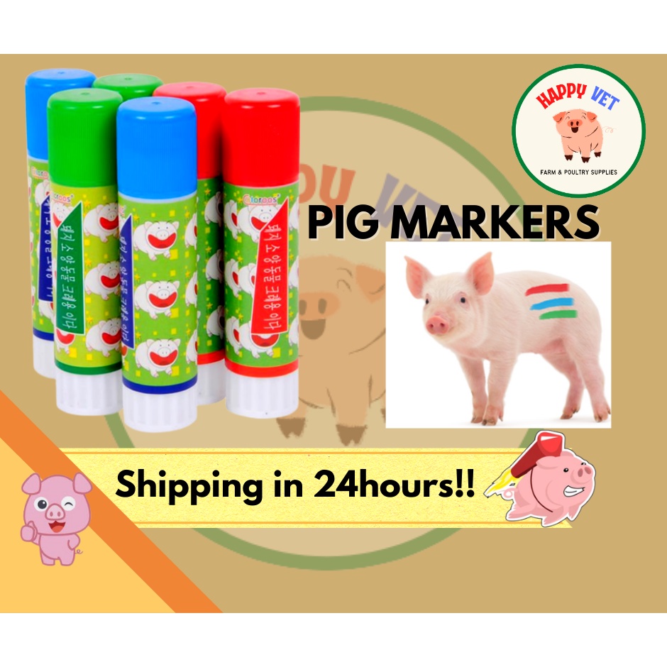 Farm Animals Crayon Livestock Marker Pen Pig Cattle Cow Sheep Marker ...