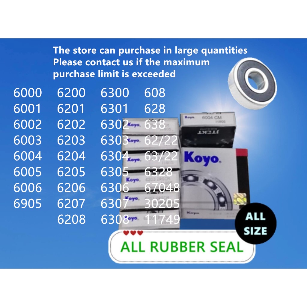 Motorcycle Koyo Bearings JAPAN All Size Rubber Seal Front/Rear and ...