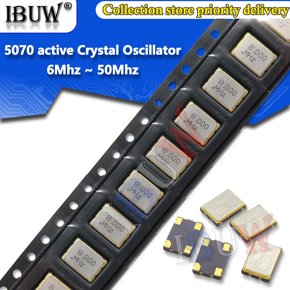 10pcs SMD 5070 active crystal oscillator OSC 25MHZ 6M 10M 12M 16M 20M 24M 25M 33M 50M 7050 5*7 ...