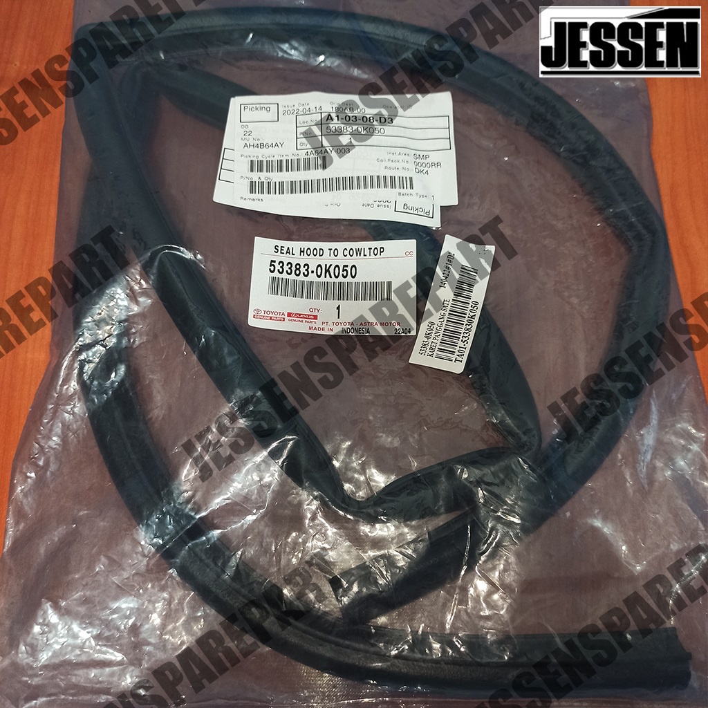 MESIN Rubber Cowl Cup Engine Hood Toyota Kijang Innova 53383-0K050 ...