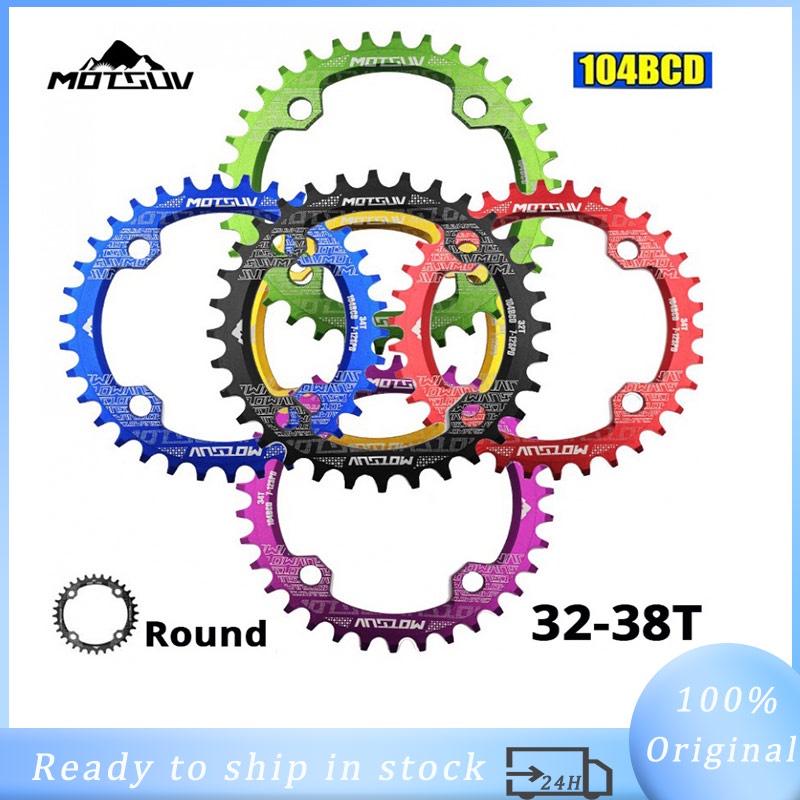 MOTSUV 104BCD Round Narrow Wide Chainring MTB Mountain bike bicycle 104BCD 32T 34T 36T 38T ...