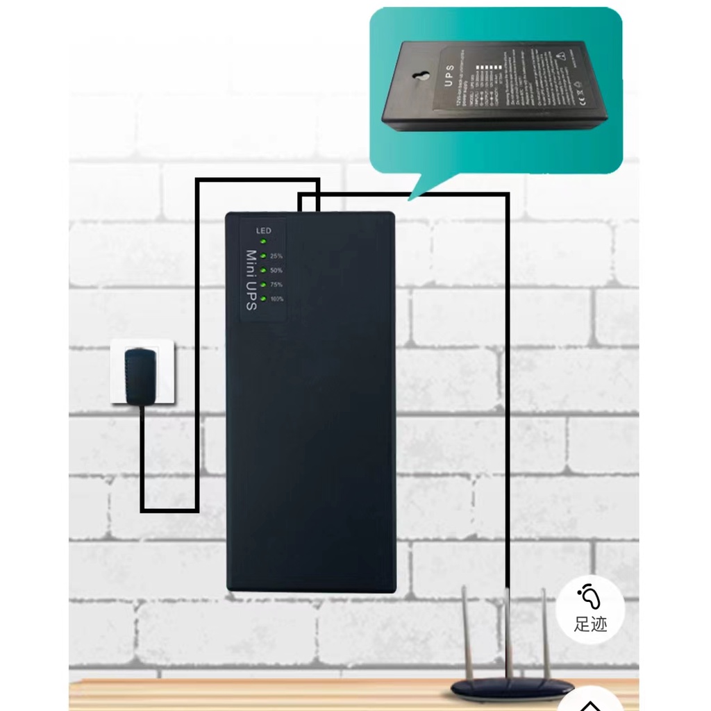 12V 3A 12000mAh Mini UPS For Router Modem Mini UPS For WIFI Modem UPS ...