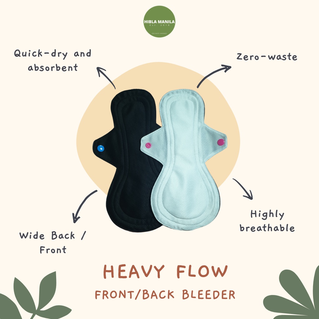 10.5" Washable Menstrual Pad Heavy Flow Menstrual Pad Clothpad Pasador ...