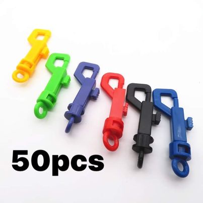 ⚡️[DNC] 50PCS Bundle Plastic Bird Cage door hook lock P spring lock for ...