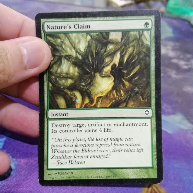 1 PLAYED Nature's claim WWK worldwake MTG card magic commander EDH | Shopee Philippines