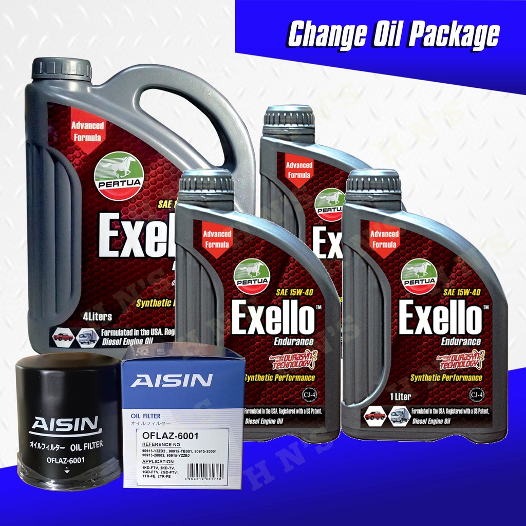 PERTUA Exello Synthetic Performance Diesel Oil Change Bundle for Toyota ...