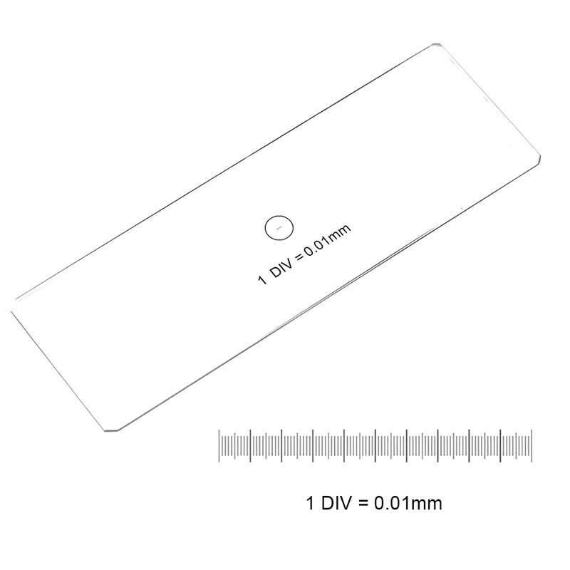 0.01 mm Stage Micrometer Glass slide Reticle Measuring Calibration ...
