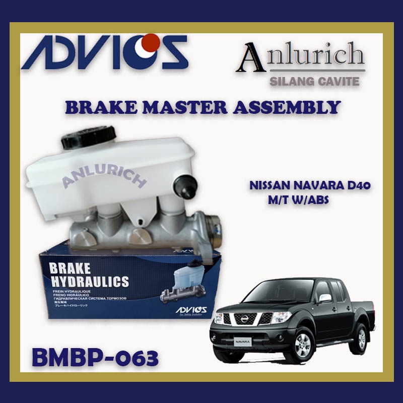 ADVICS BRAKE MASTER ASSEMBLY Nissan Navara D40 M/T W/ABS BMBP-063/46010 ...