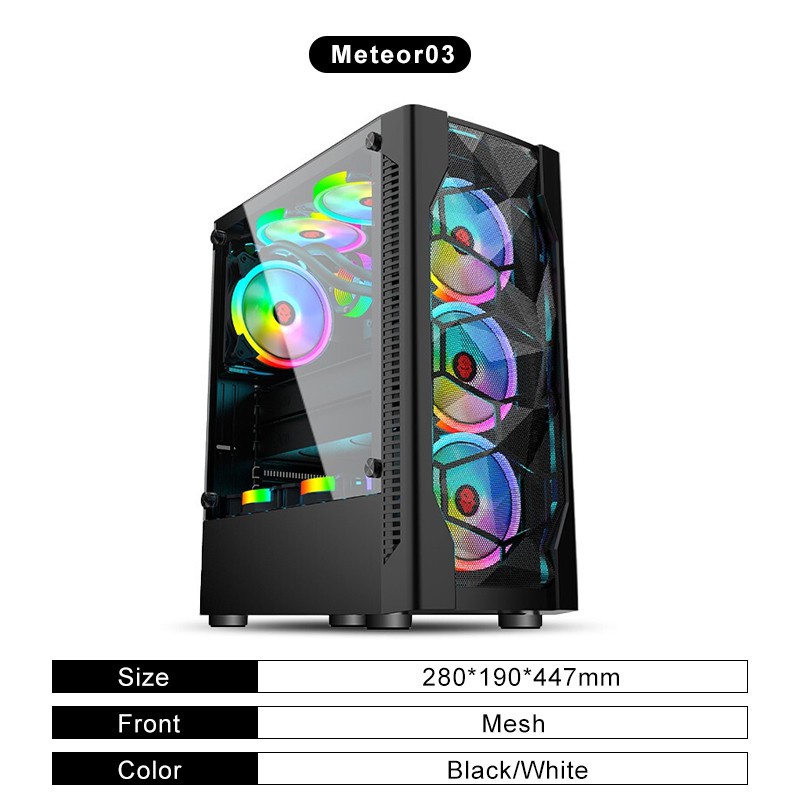 Philippines ready stock Inplay Meteor 03 black/white MATX/ATX case PC ...