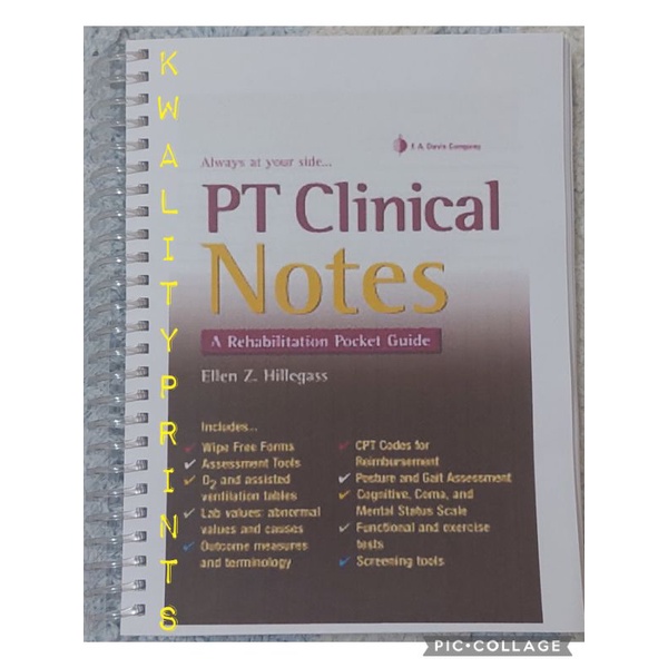 PT CLINICAL NOTES / THER EX NOTES : POCKET GUIDE | Shopee Philippines