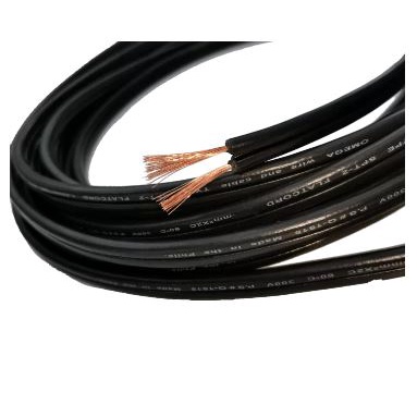Omega Flat Cord Wire 0.75mm 2C (18/2) Pre cut Black, Extension Wire ...