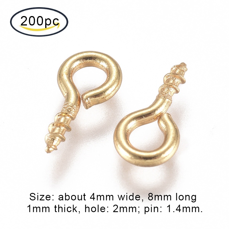 10pc to 200pc Stainless Steel Screw Eye Pin Stainless Steel Eye Pin ...
