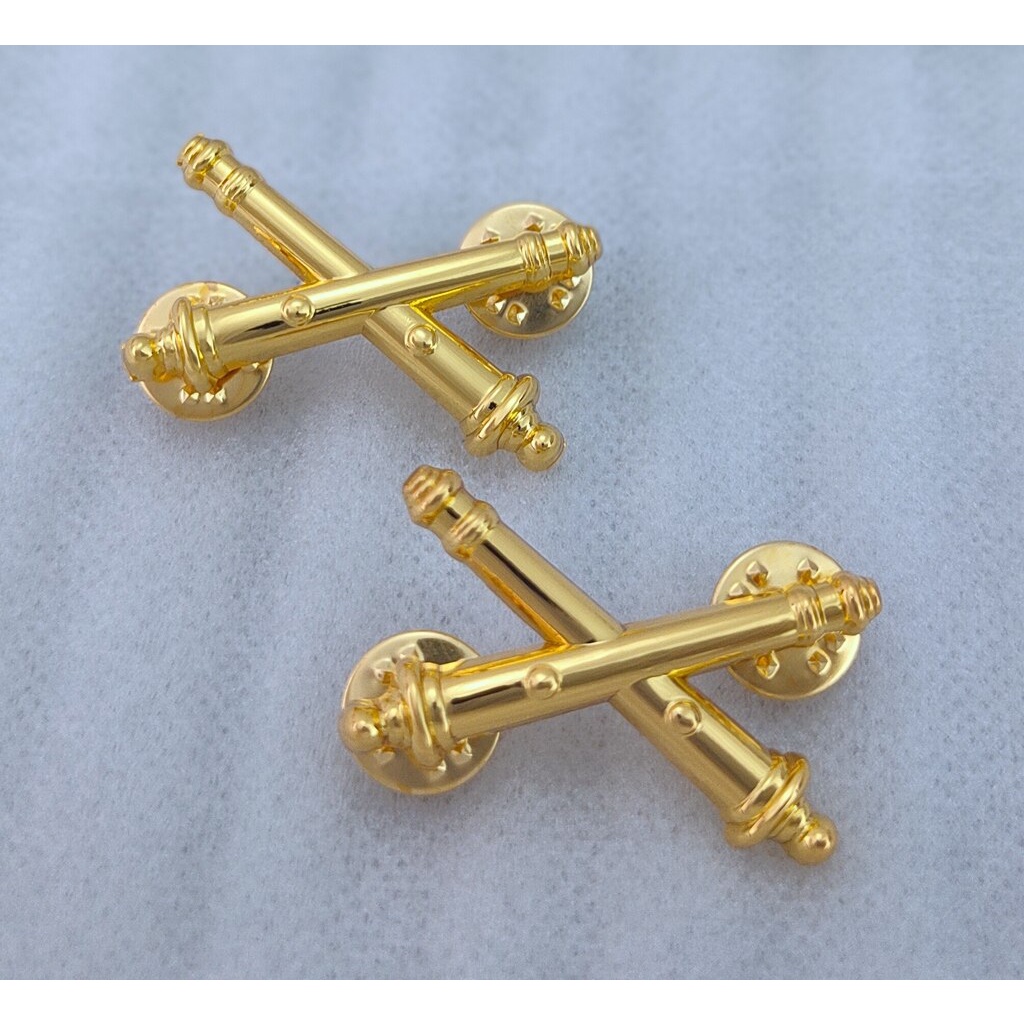 REPRODUCTION PAIR OF US ARMY FIELD ARTILLERY FA BRANCH OFFICERS GOLD ...