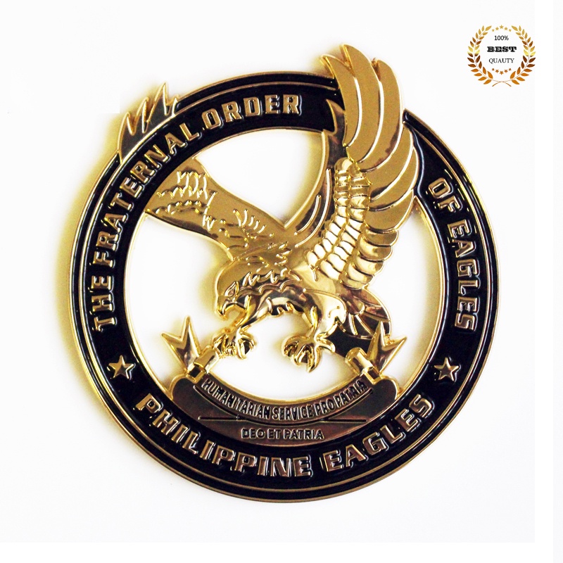 3inches Latest new Style Cut-out 3D Black Gold The Fraternal Order of ...