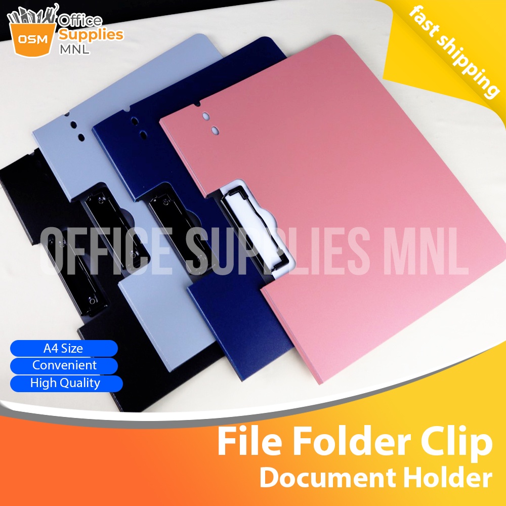 File Folder Clip A4 Size Signing Writing Board Document Holder | Shopee ...