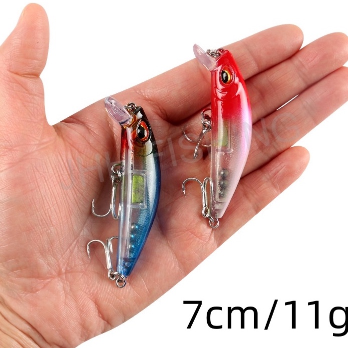 【5 colors】Submerged Bionic Mino Luya Bait with Lead Block and Blood ...