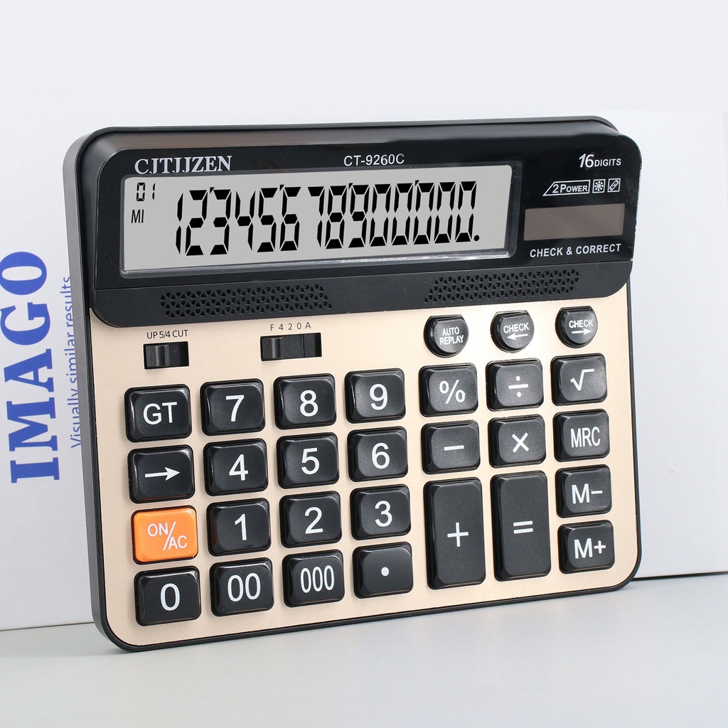 Calculator 16 Digits Big Display Office Solar Calculator Big Calculator ...