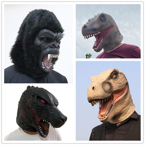 Godzilla Gorilla Headgear Green Monster Tyrannosaurus Rex Dinosaur Fish ...