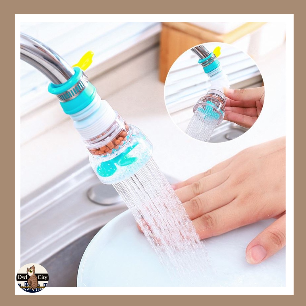 Faucet filter stone filter nozzle home kitchen rotary water filter anti ...