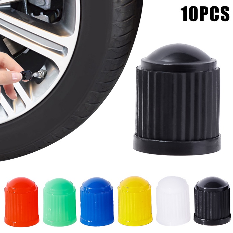 10Pcs Car Plastic Tyre Valve Dust Caps Valve Stem Covers Plastic Tire ...